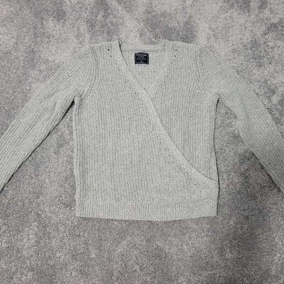 Abercrombie & Fitch | Sweaters | Abercrombie Fitch Grey Wrap Sweater ...